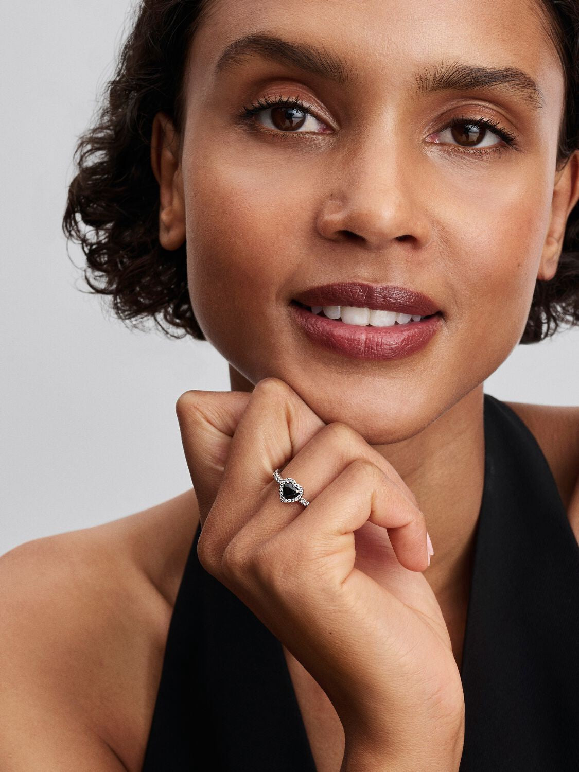 Pandora Elevated Black Heart Ring – Pancharmbracelets