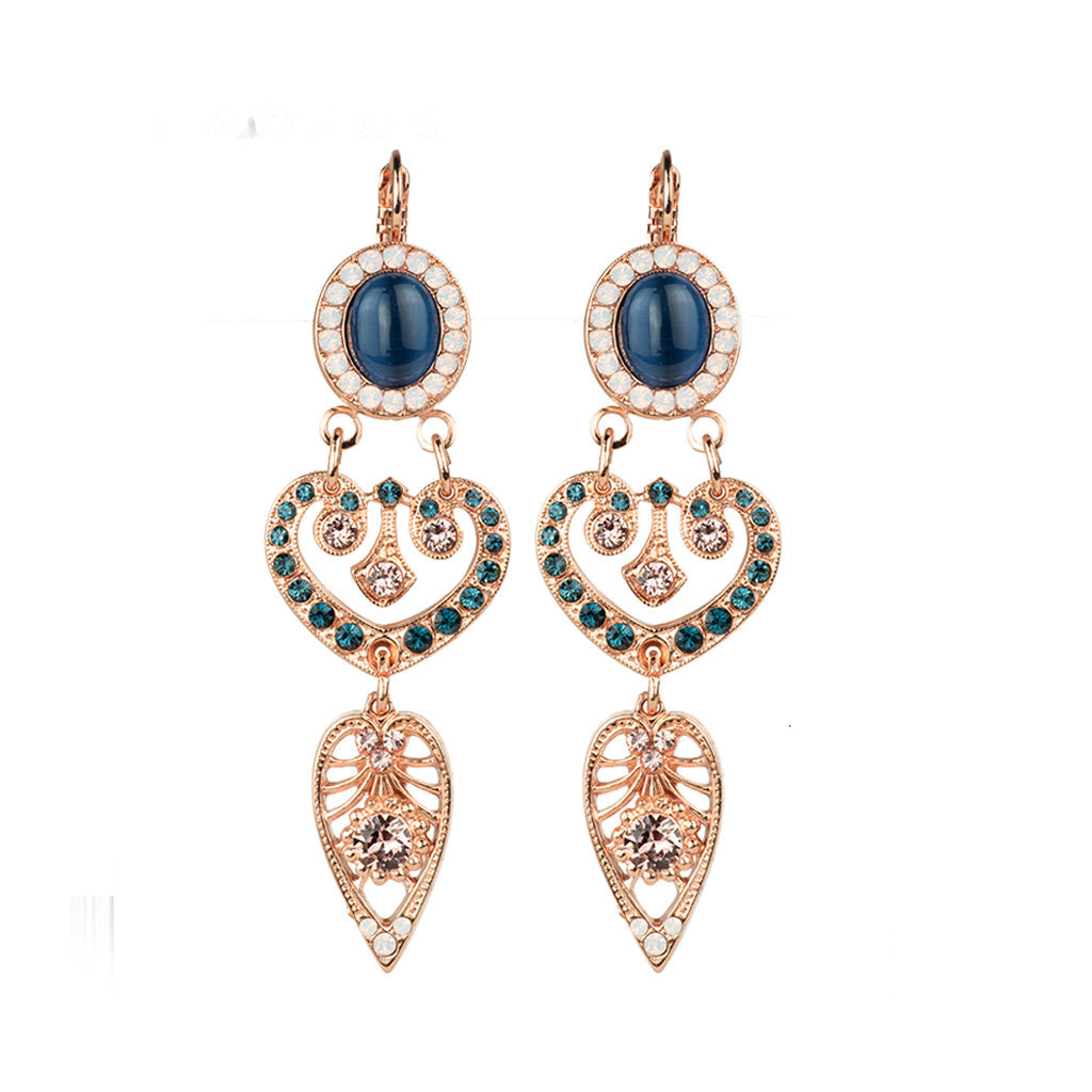 Mariana Oval & Heart Blue Morpho Earrings – Pancharmbracelets