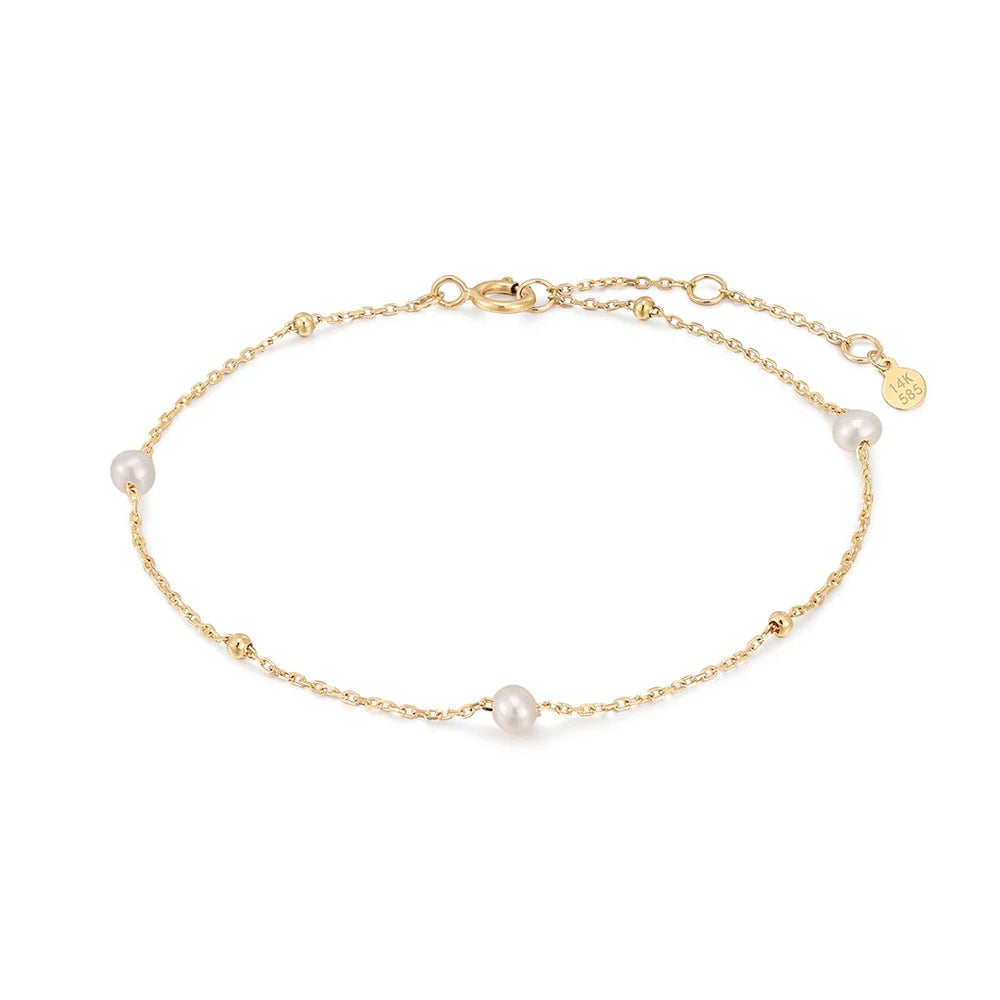 TERESA | Pearl and Gold Beaded Bracelet – Pancharmbracelets