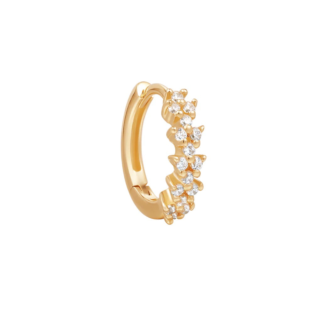 LESLIE | Natural Diamond Huggie Hoop – Pancharmbracelets
