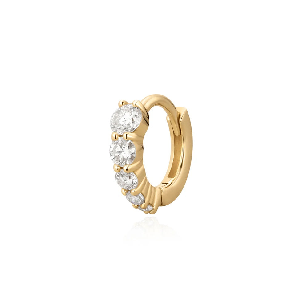 LIZZO | Graduated Lab-Grown Diamond Huggie Hoop – Pancharmbracelets