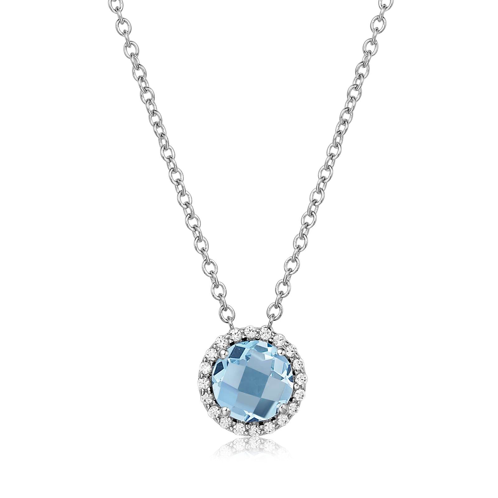 Blue Topaz December Birthstone Necklace – Pancharmbracelets