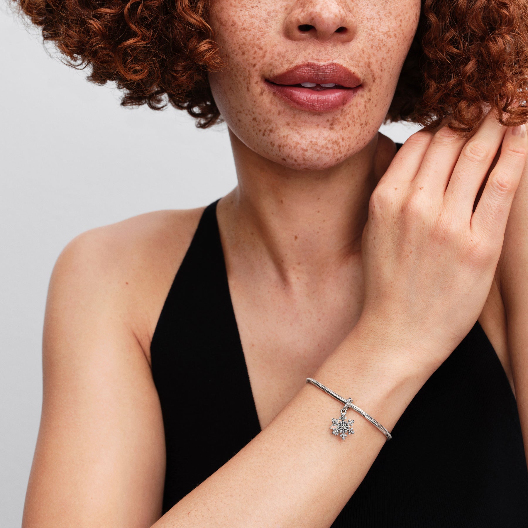 Pandora Opalescent Snowflake Double Dangle Charm – Pancharmbracelets