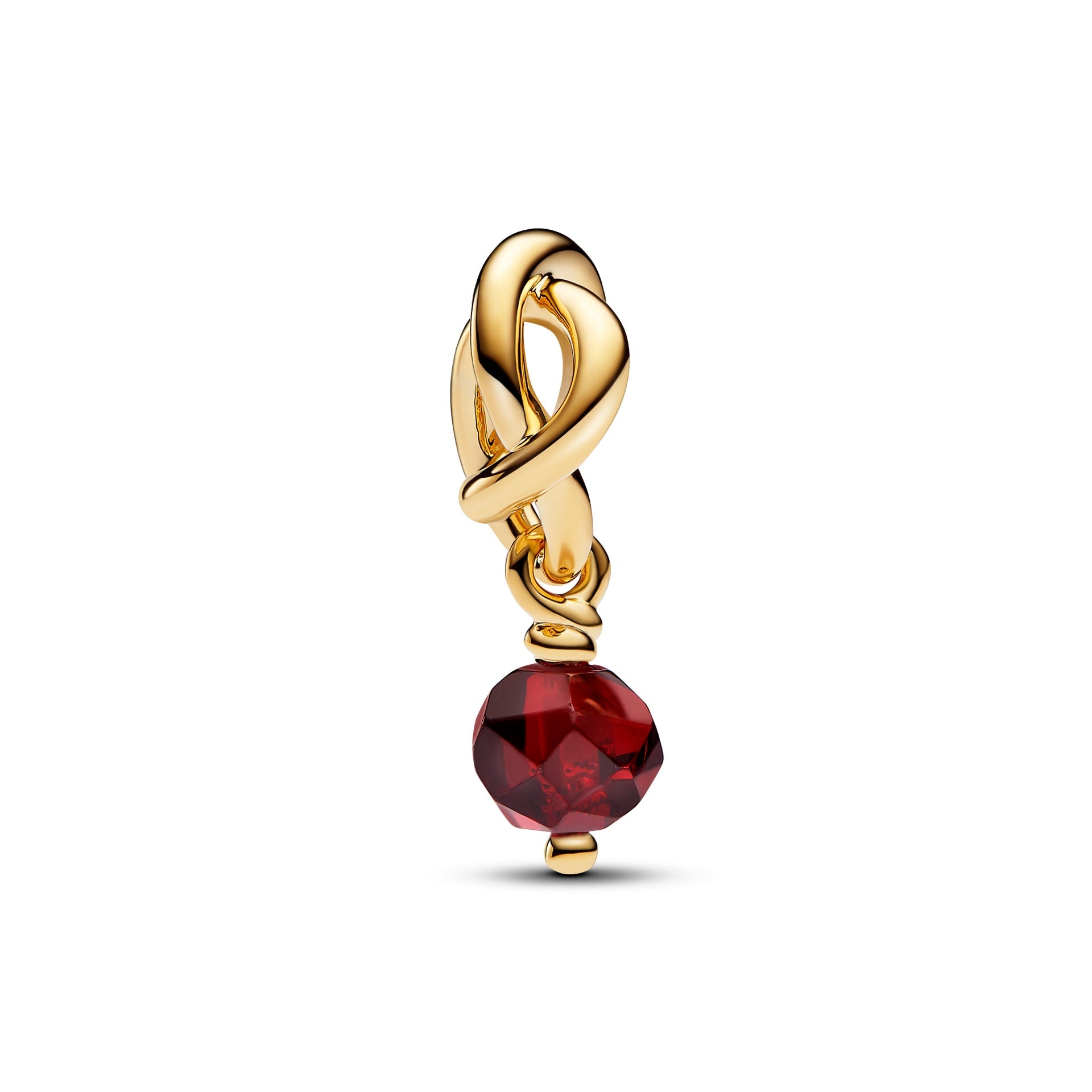 Pandora January - Faceted Red Eternity Circle Dangle Charm ...