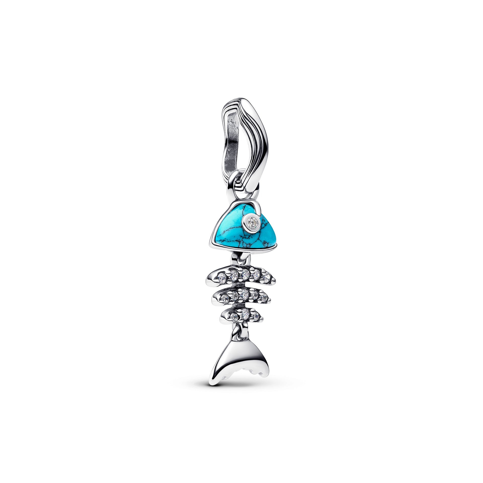Pandora Turquoise-colored Fishbone Dangle Charm – Pancharmbracelets