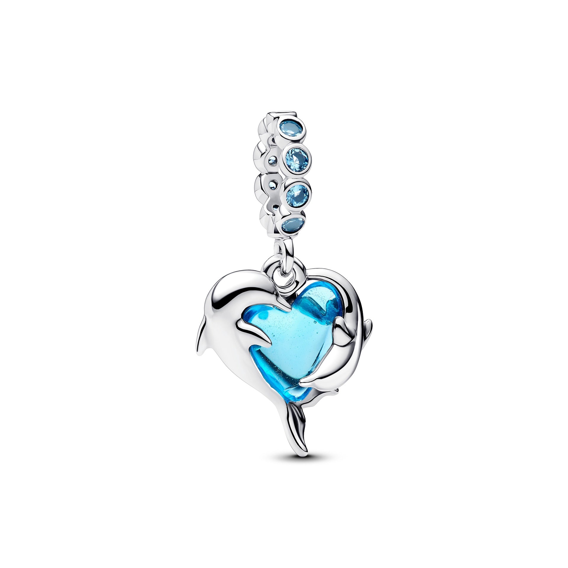 Pandora Blue Murano Glass Dolphins Dangle Charm – Pancharmbracelets