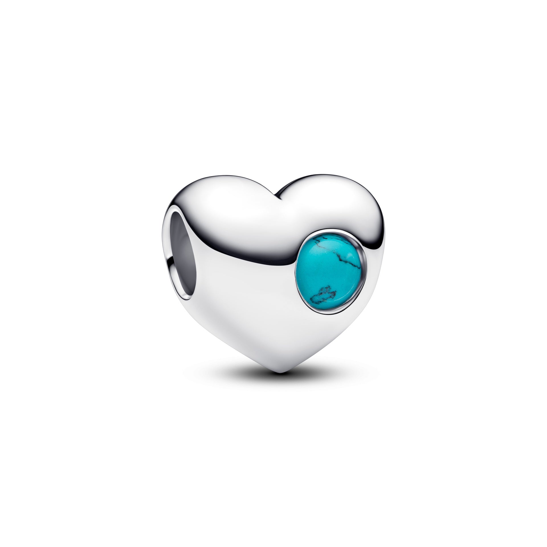 Pandora Engravable Turquoise Blue Stone Heart Charm – Pancharmbracelets