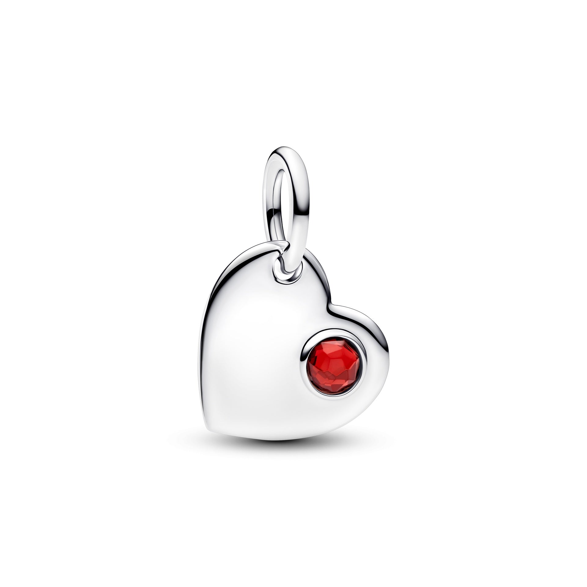 Pandora January Engravable Heart Red Stone Dangle Charm – Pancharmbracelets