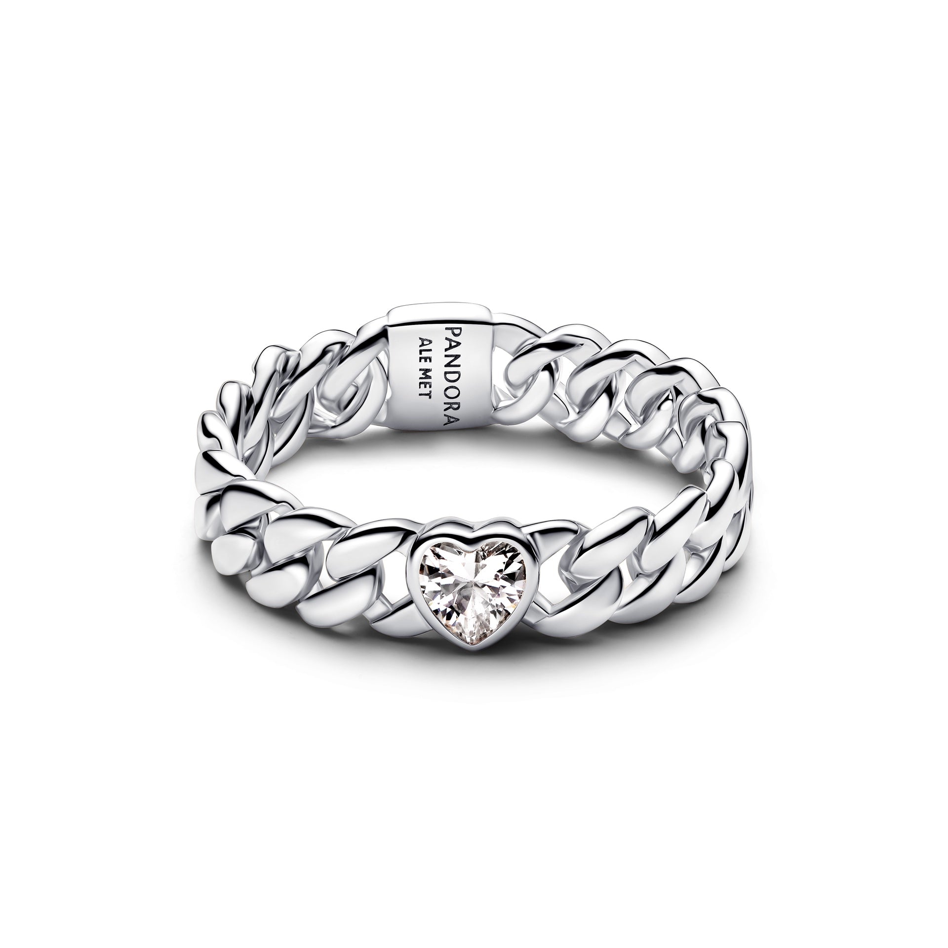 Pandora Heart Cuban Chain Ring – Pancharmbracelets