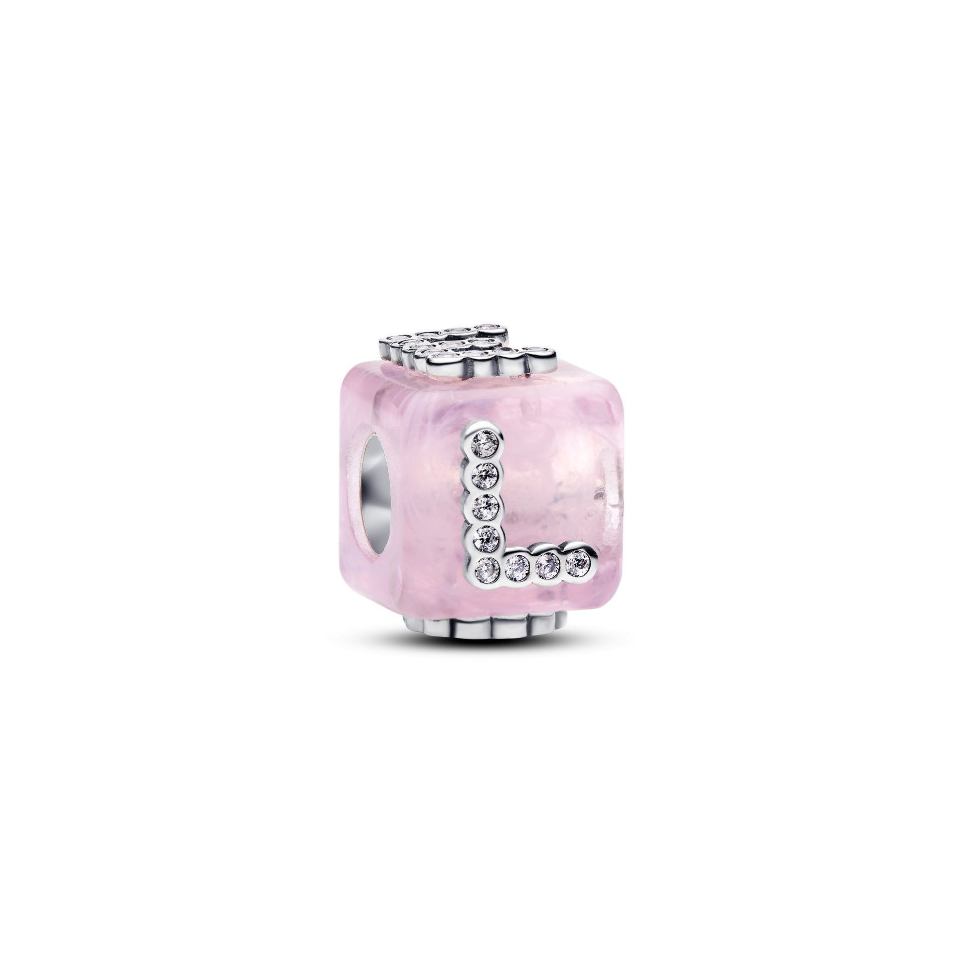 Pandora Pink Murano Glass Love Cube Charm – Pancharmbracelets