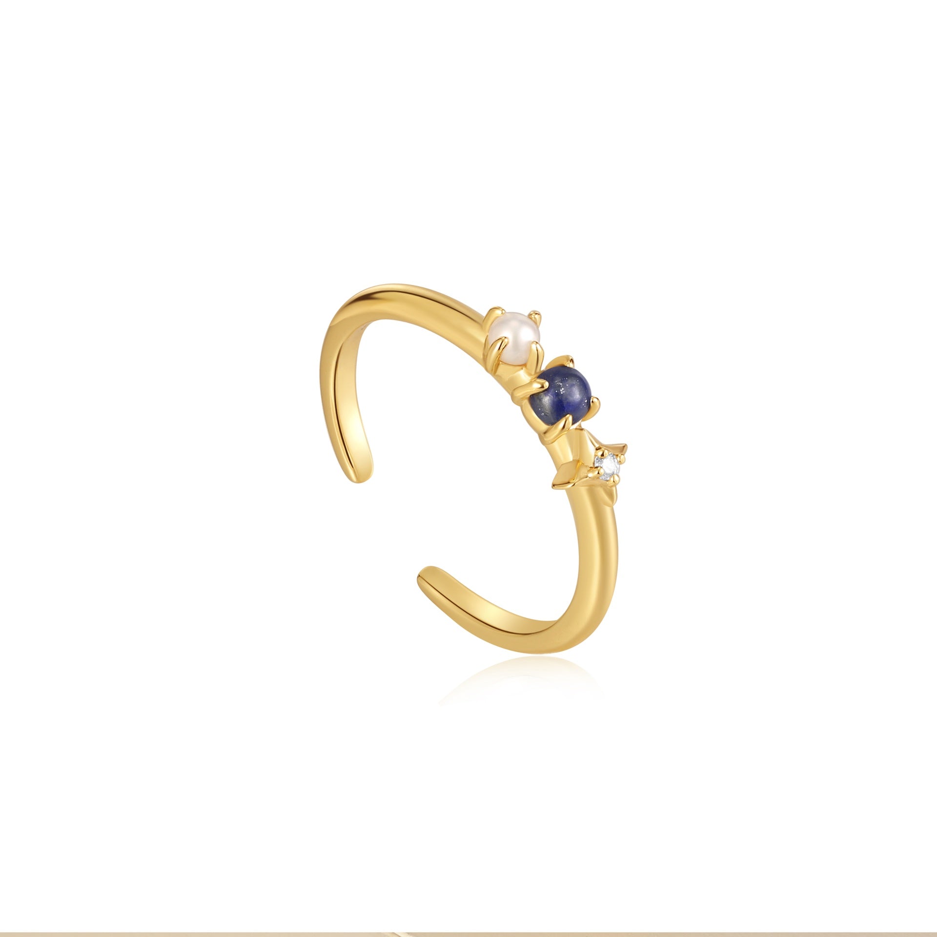 Lapis Star Adjustable Ring – Pancharmbracelets
