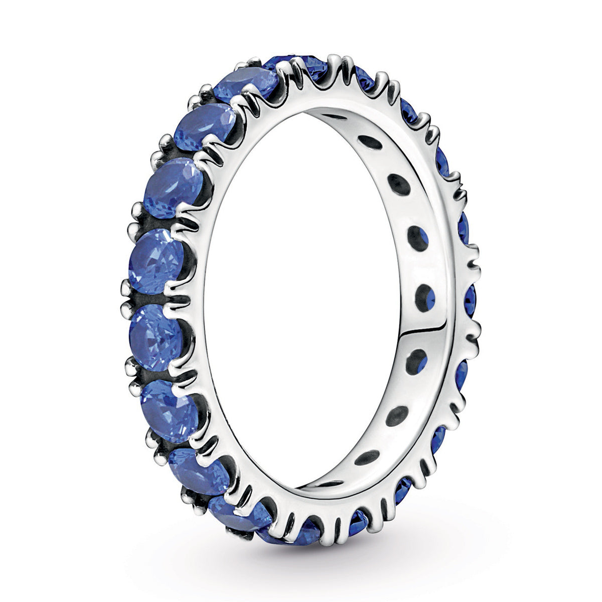 Final Sale - Pandora Sparkling Row Eternity Blue Ring – Pancharmbracelets