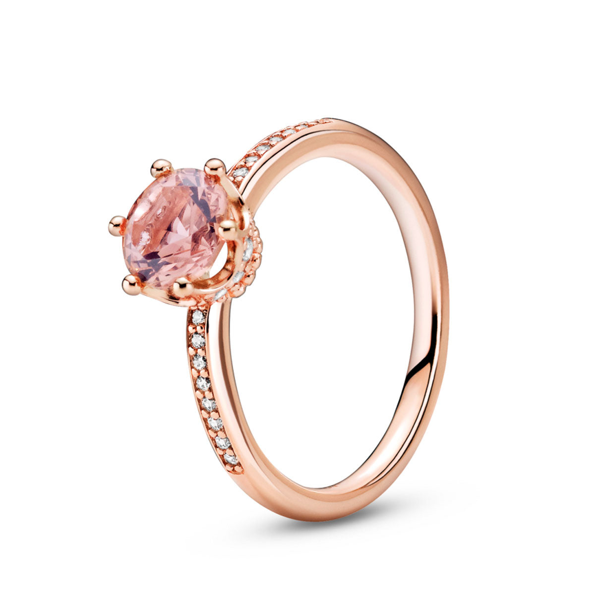 Pandora Pink Sparkling Crown Solitaire Ring – Pancharmbracelets