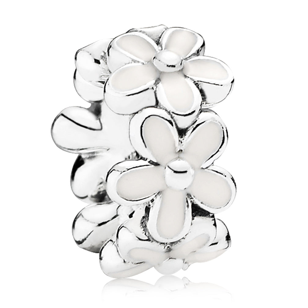 Pandora Darling Daisies with White Enamel Spacer – Pancharmbracelets