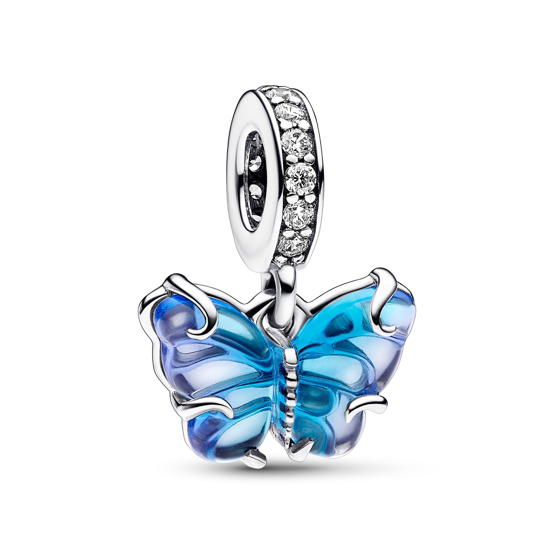 Pandora Blue Murano Glass Butterfly Dangle Charm – Pancharmbracelets
