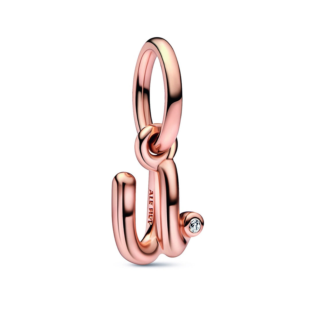 Pandora Letter u Script Alphabet Dangle Charm – Pancharmbracelets