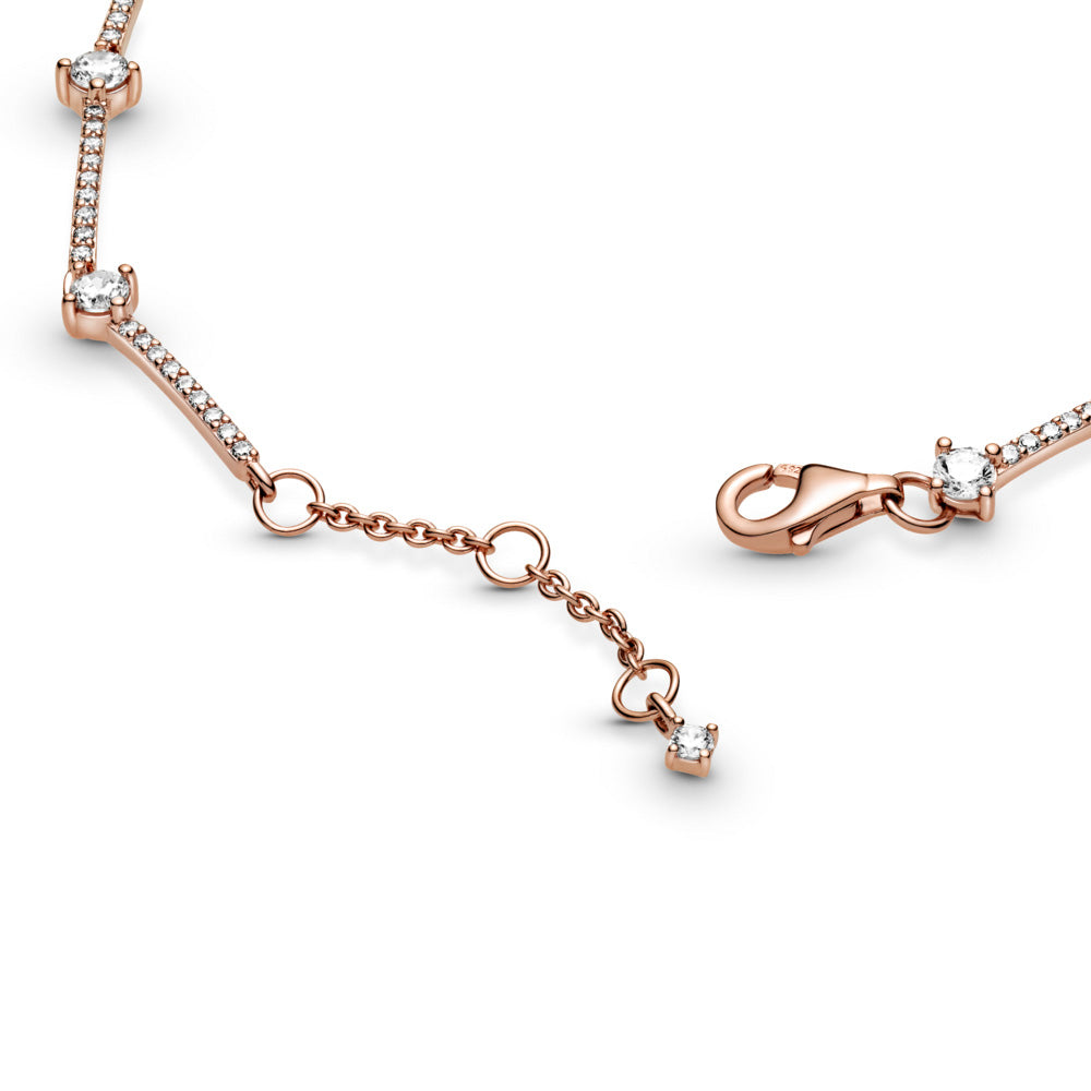 Sparkling Pave Bars Bracelet Pandora Rose 18cm